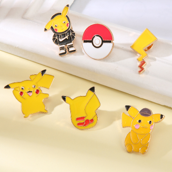 Pikachu Brooch Oil Drip Japanese Alloy Badge Pokémon Digimon Cartoon ...