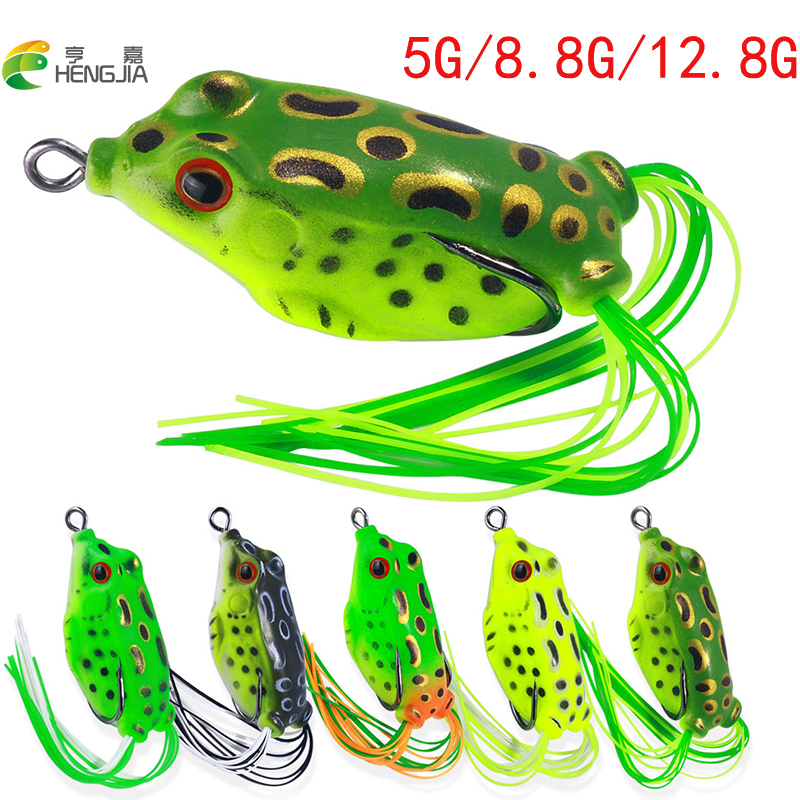 HENGJIA Frog Lure 5G/8.8G/12.8G - Soft Bait with 3D Eyes & Hooks ...