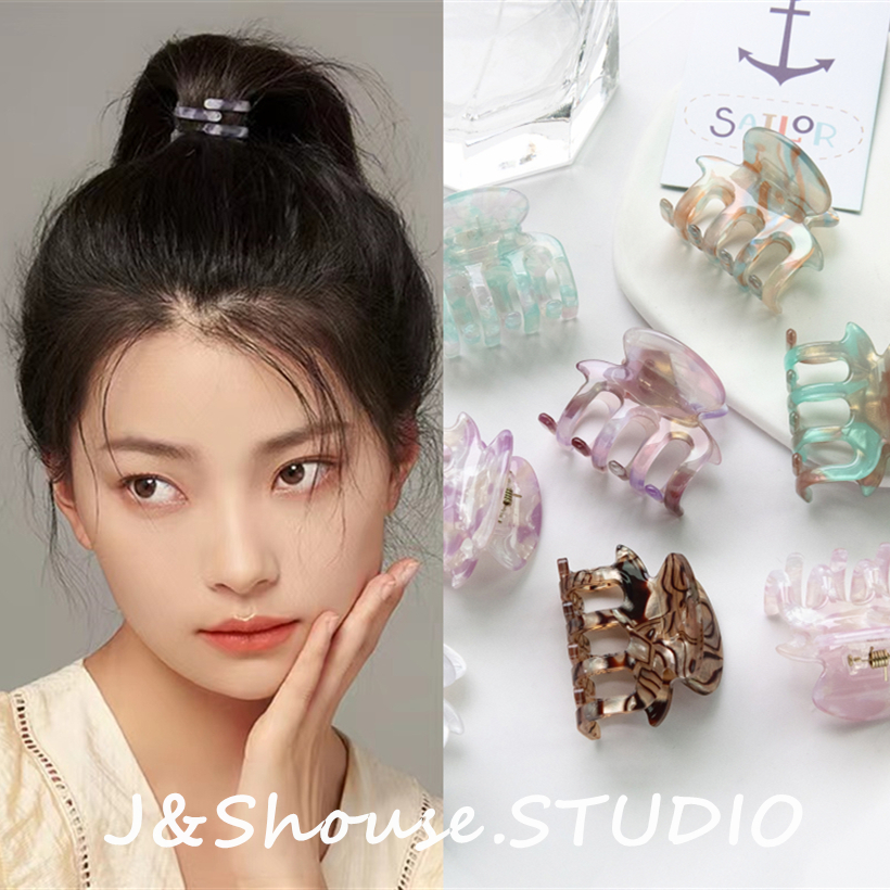KF476 Small size acetate tall and upright ponytail hair claw clip ...