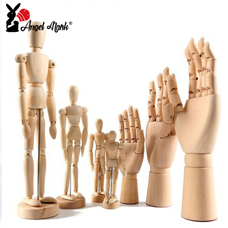 Angel Mark Mannequin Puppet Wooden Hands & Mannequin Movable Joint Wood ...