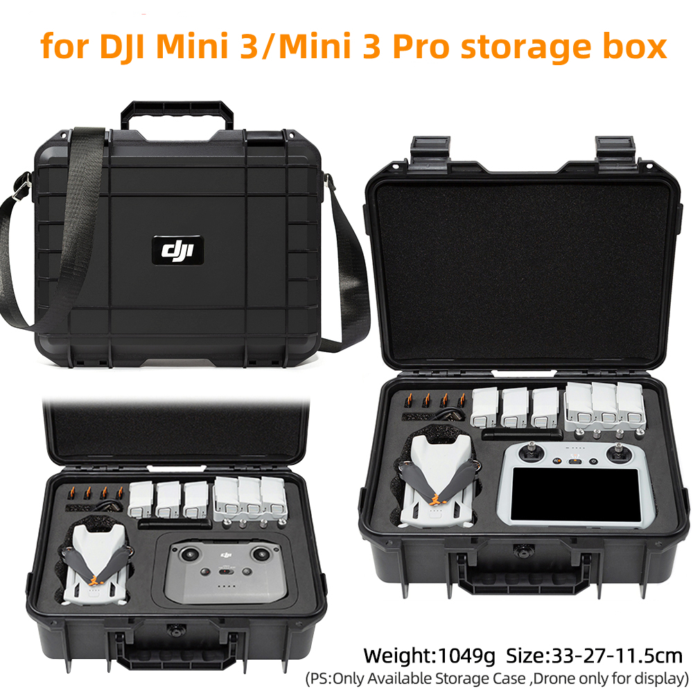 (NO Drone )For DJI Mini 3 PRO/Mini 3 Storage Case Portable Suitcase Hard Case Waterproof ...