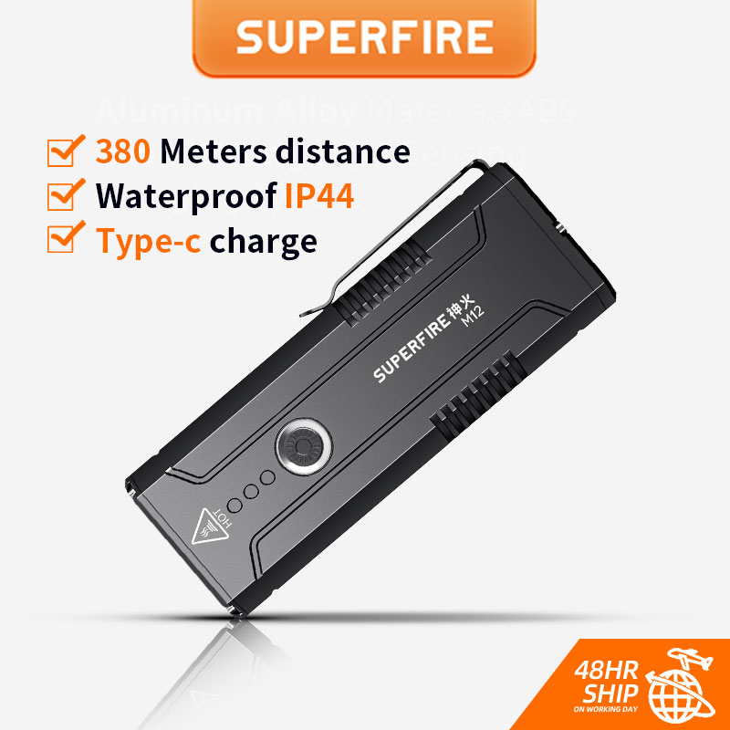 SUPERFIRE M12 Powerful LED Flashlight Ultra Bright Torch (8000mAh/112W) | Shopee Malaysia