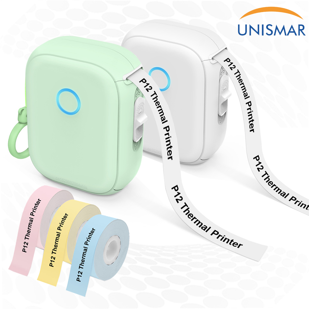 Inkless Thermal Printer P12 Portable Label Printer Bluetooth Wireless ...
