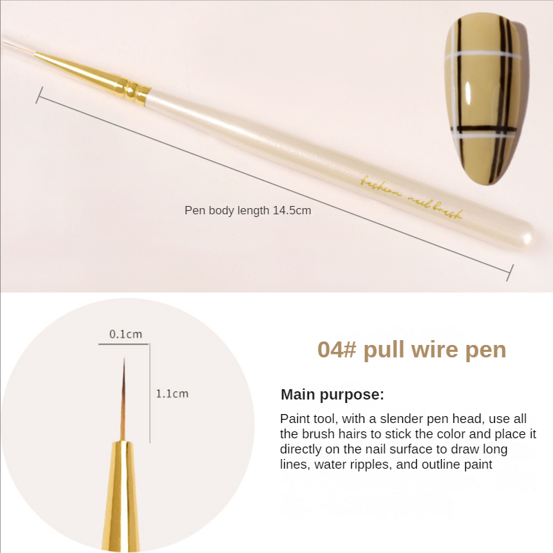 Ten Styles Japanese Manicure Pen Set / Universal pull line painted ...