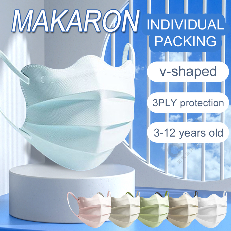 【individual Packing】 50 Pcs Macaron Color Parent-child Mask V-shaped ...