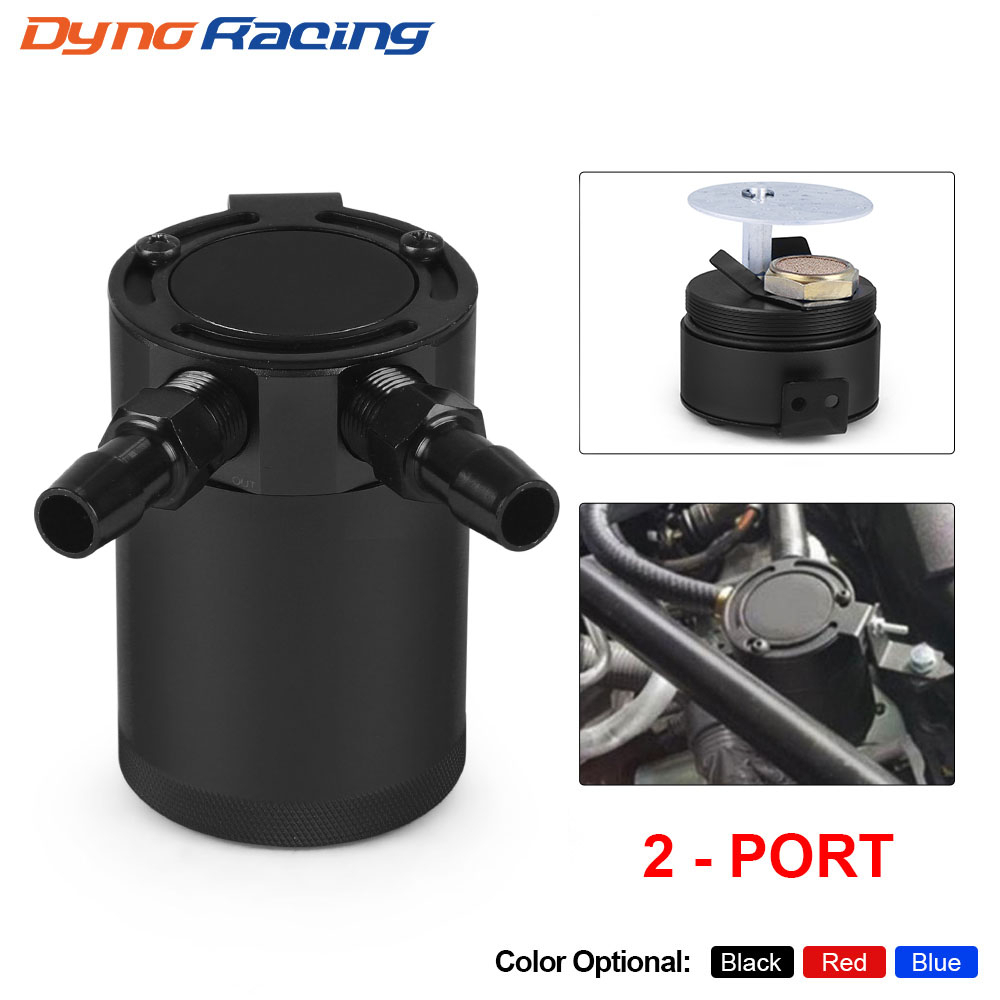 Universal Oil Catch Can Compact Baffled 2-Port Aluminum Reservoir Oil ...