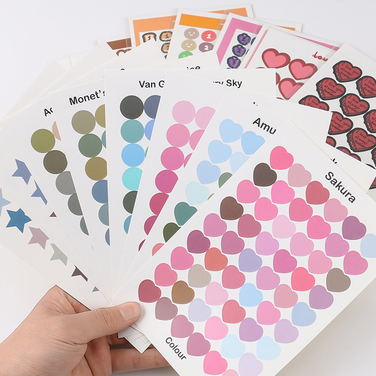 13 Designs Gradient Colorful Account Sticker Seal Label | Shopee Malaysia
