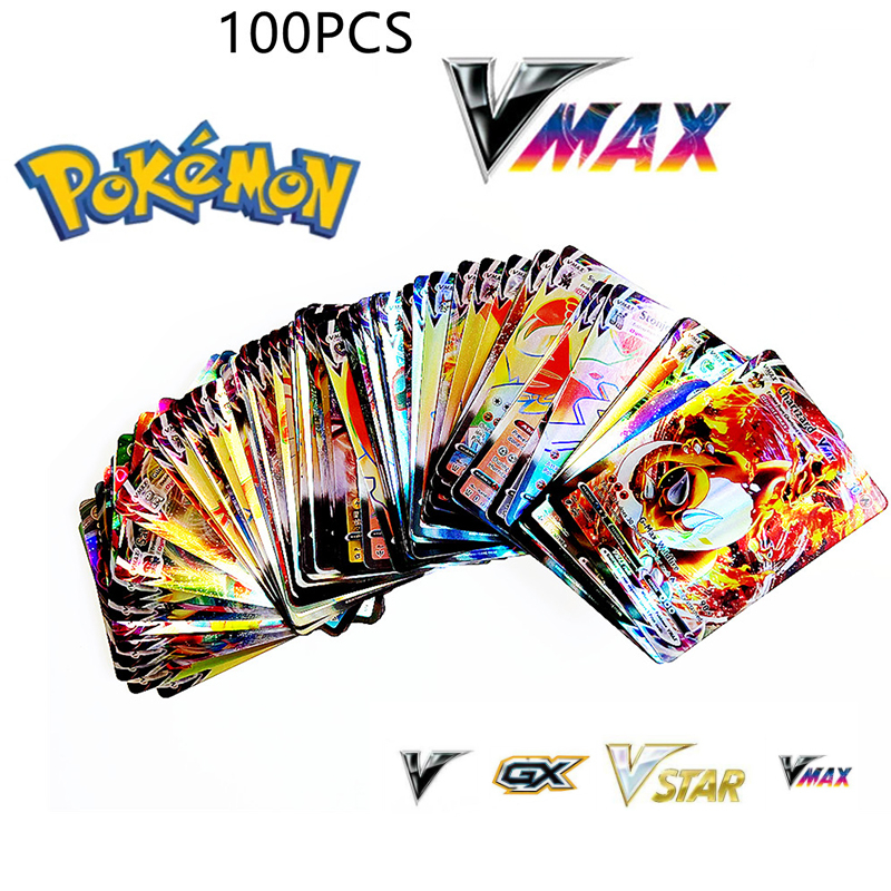 100Pcs/Lots Vmax GX Vstar V Pokemon cards English Version Trading card ...
