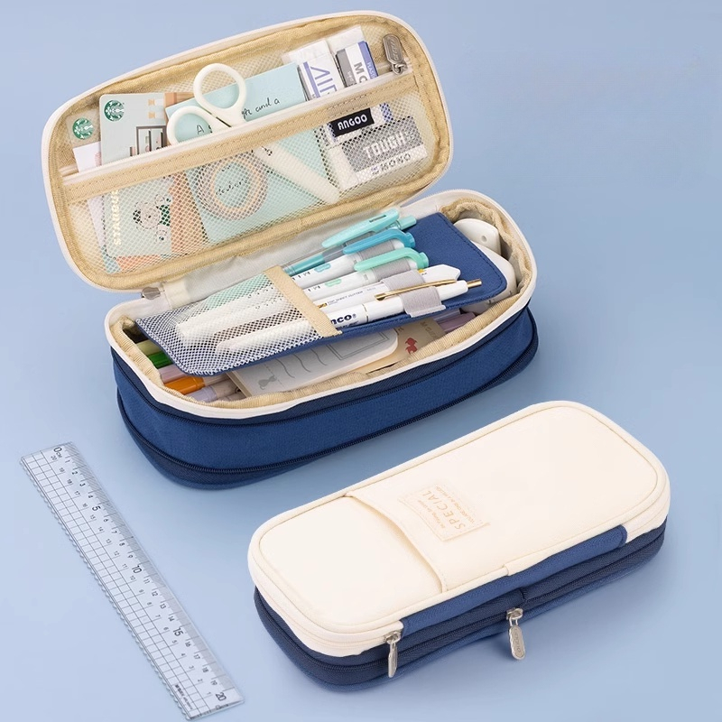 Simple Washable Large Capacity Pencil Case Student Stationery Box