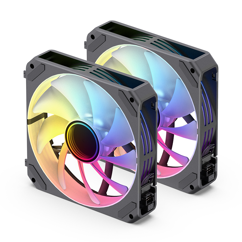 Jonsbo ZG-120 ARGB Building Block Fan Black White Splicable Tandem ...