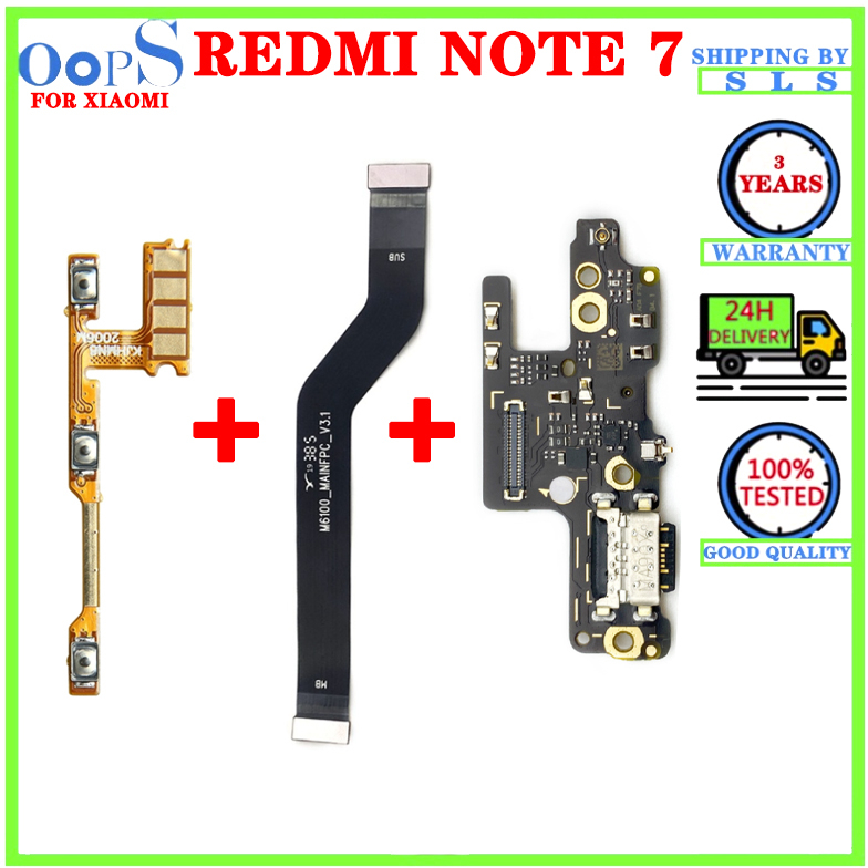 Power Volume Side Flex For Redmi Note 7 Main Board Motherboard LCD ...