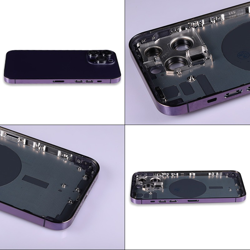Back Housing Battery Cover For IP 14 Pro 14Pro Max + Middle Frame ...