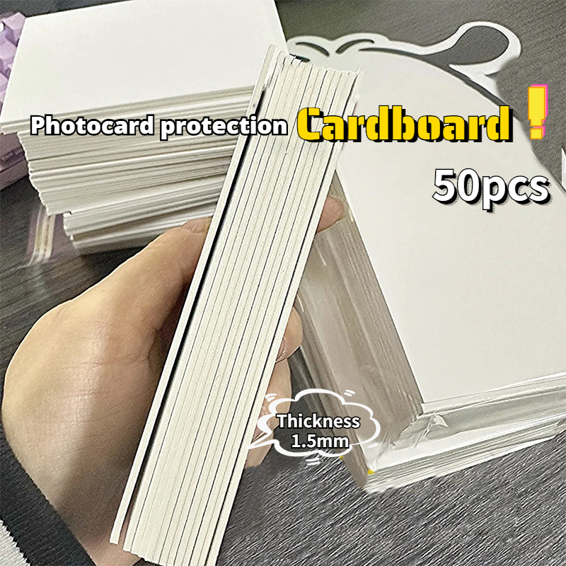 50pcs cardboard photo card special packaging/protection white card ...