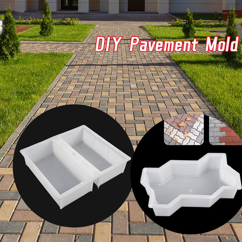 DIY Path Maker Concrete Molds Garden Pavement Mold Road Path Paving ...