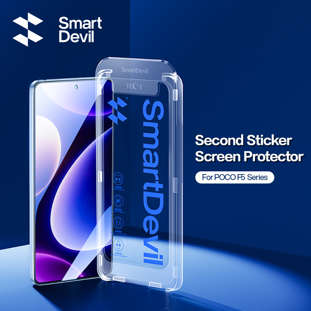 SmartDevil Second Sticker Tempered Glass For POCO F5/F5 Pro/Redmi Note ...