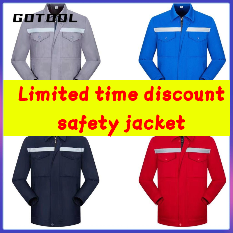 【GOTOOL】PPE Safety Work Jacket Long Sleeve Workwear Labor ...