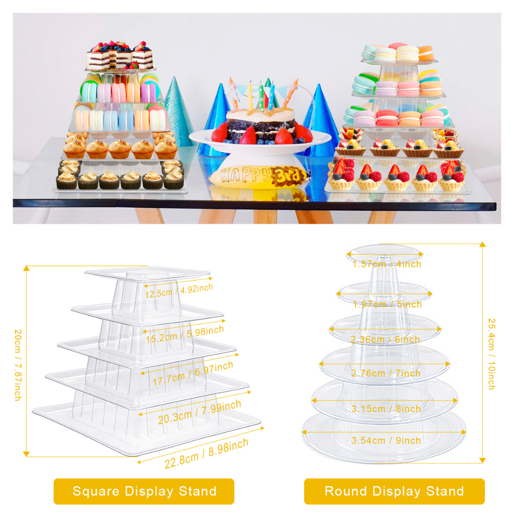 Cake display frame Round plastic cake tower Wedding cake placement ...