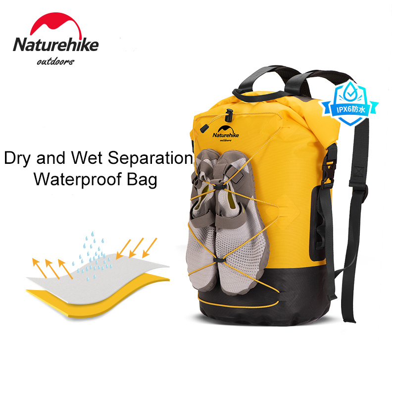 Naturehike Outdoor TPU Dry Wet Separation Waterproof Backpack (20L/30L ...