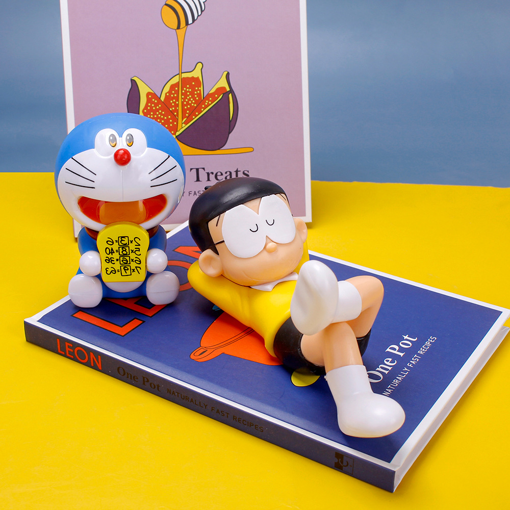10-17cm Anime Doraemon Nobita Nobi Q Version PVC Action Figures Car ...
