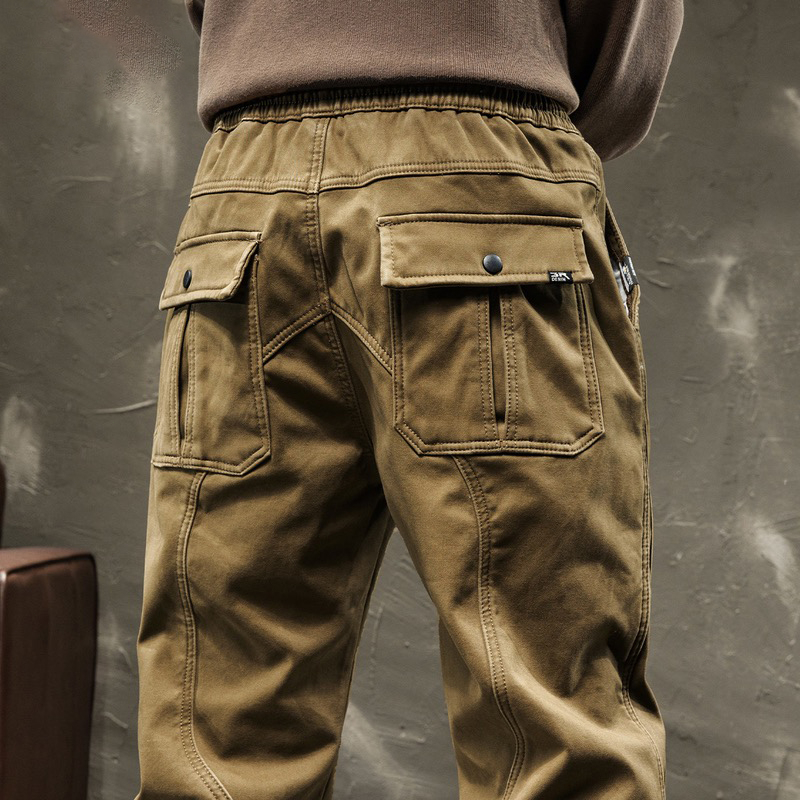 M-5XL Plus Size Cargo Clothes Men Street Pocket Work Casual Pants New ...