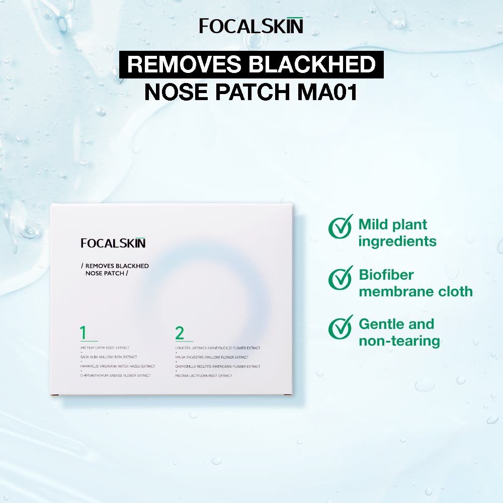 Focalskin 3 Steps Blackhead Remover Nose Strips Kit Gently Dissolves