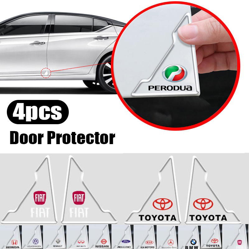 4PCS Universal car door corner anti-collision covers transparent ...