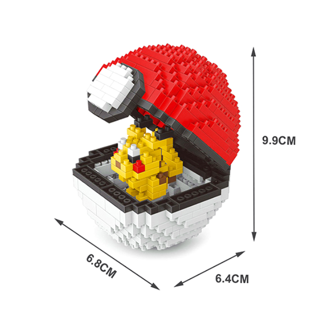 Pokemon Blocks Pokeball Small Particles Mini Building Assembled Pikachu ...