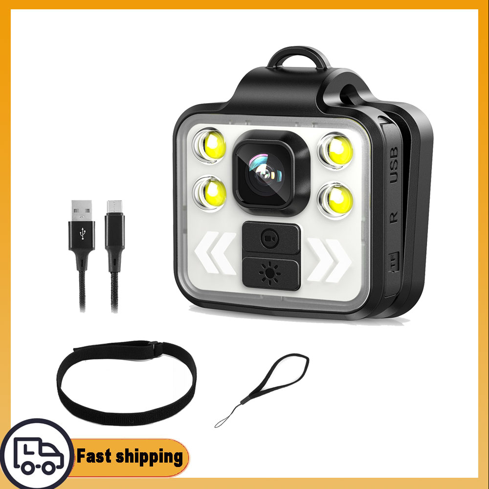 Mini Action Camera Video Recorder HD 1080P LED Wearable Head-Mounted ...