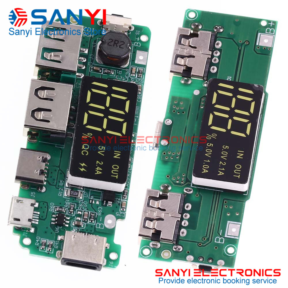 18650 Lithium Battery Digital Display Charging Module with Display ...