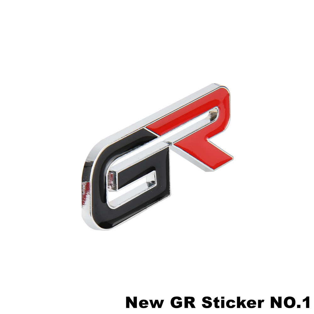 Car Front Hood Grille & Rear Trunk Stickers GR Sport Emblem Metal 3D ...