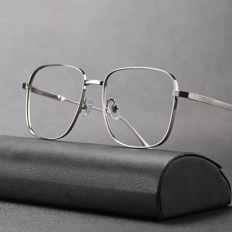 Fashion Titanium Alloy Glasses Frame Women Men Big Size Eyeglasses ...