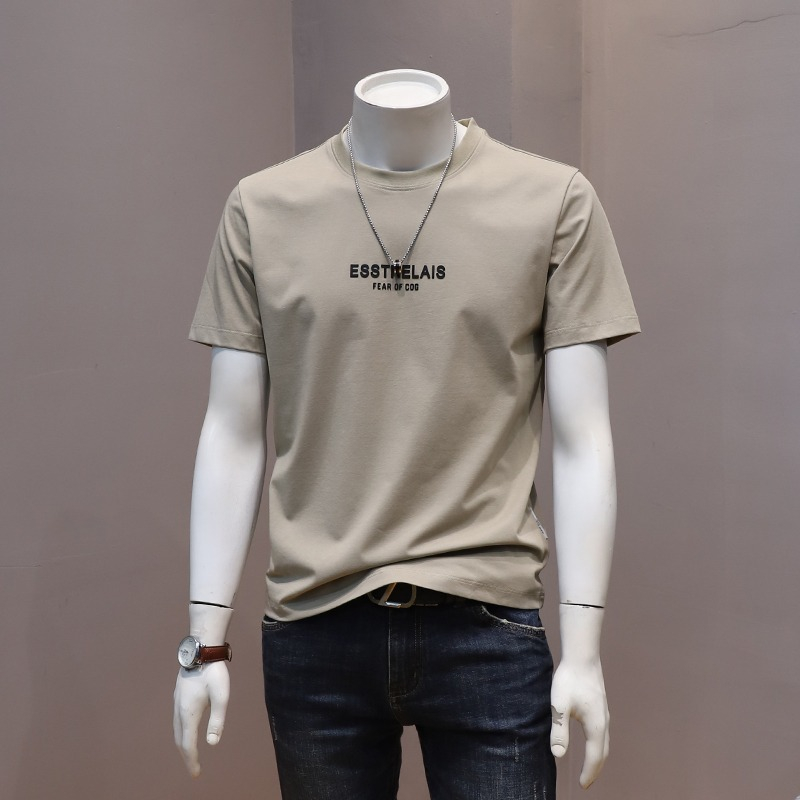 Letter Printed Short-Sleeved t-Shirt Men 4 Colors S-5XL Summer Men Street Wear Slim-fit Round ...