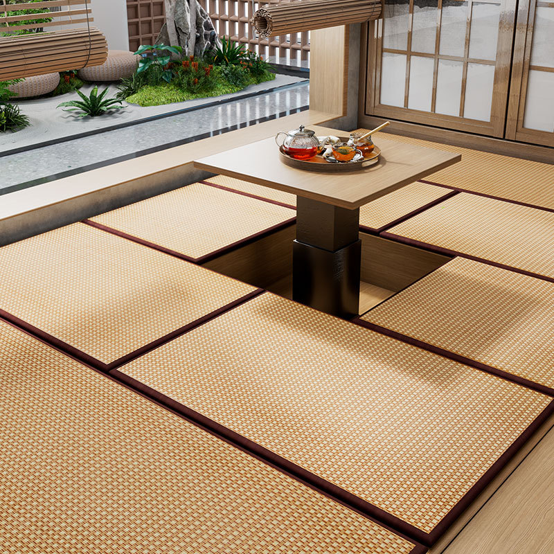 Japanese Style Thickened Rattan Mat Stitching Cool Mat Floor Mat ...