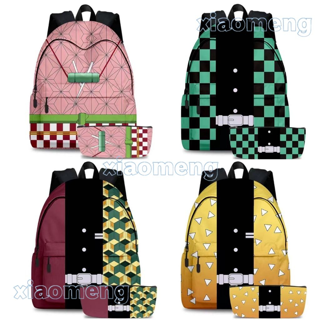 Demon Slayer school bag nezuko shinobu tanjiro Backpack Pencil Case set ...