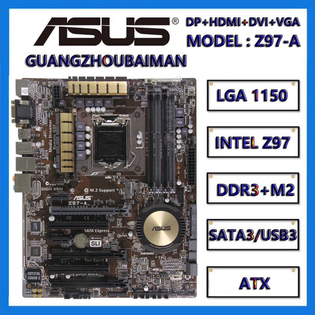 asus z97-a z97-C z97-K R2.0 z97-E z97-K/USB 3.4 lga 1150 4th gen processor ddr3 m.2 nvme + sata3 ...
