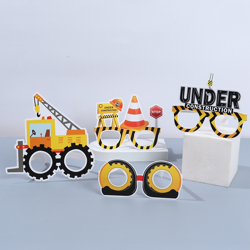 Engineering Vehicles Photo Props Glasses Birthday Party Funny ...