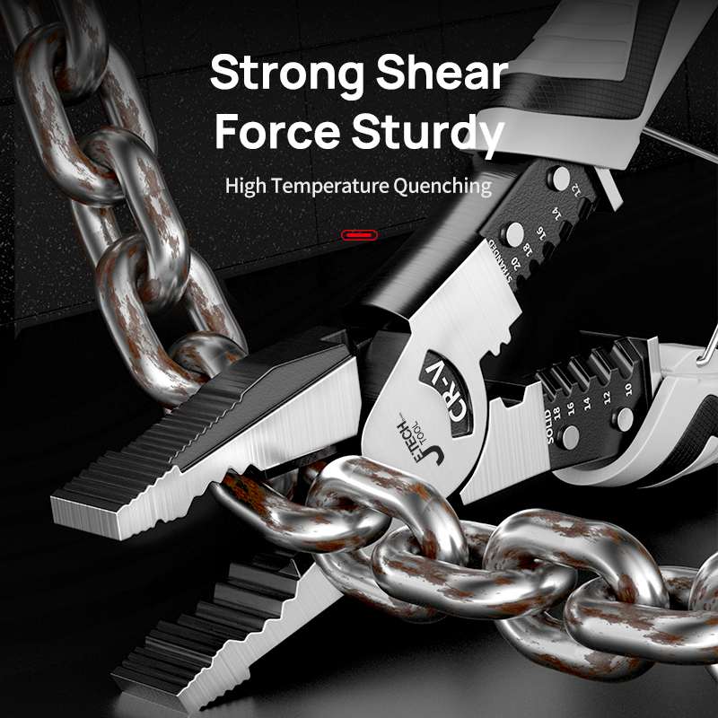 9 inch Multifunctional Wire stripper cutter Plier set long nose plier ...