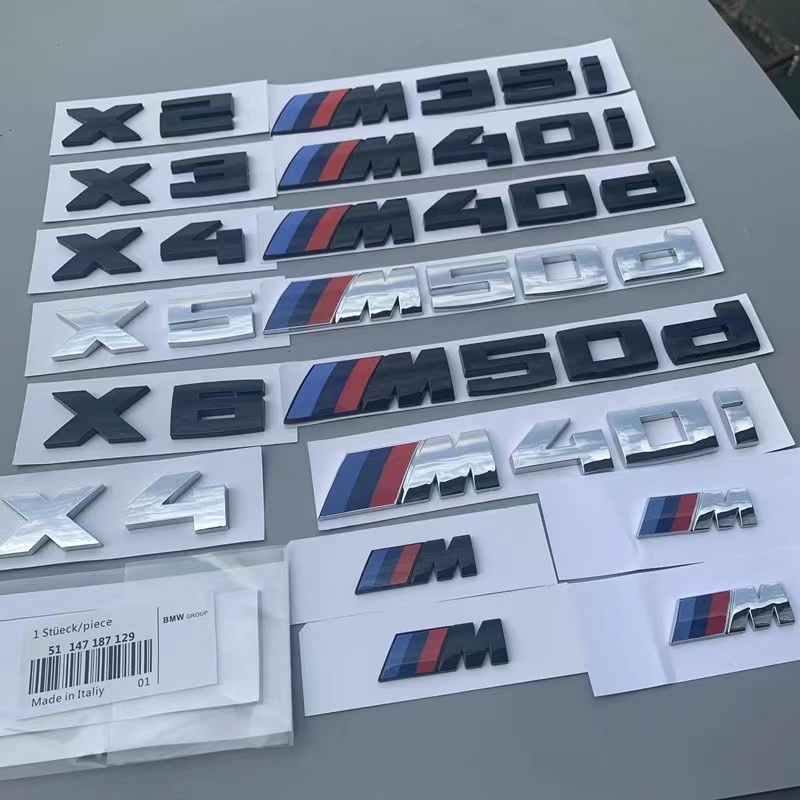 Bmw BMW M Logo X2 X3 X4 X5 X6 Car Rear Tail Logo M135i M35i M40i M50i ...