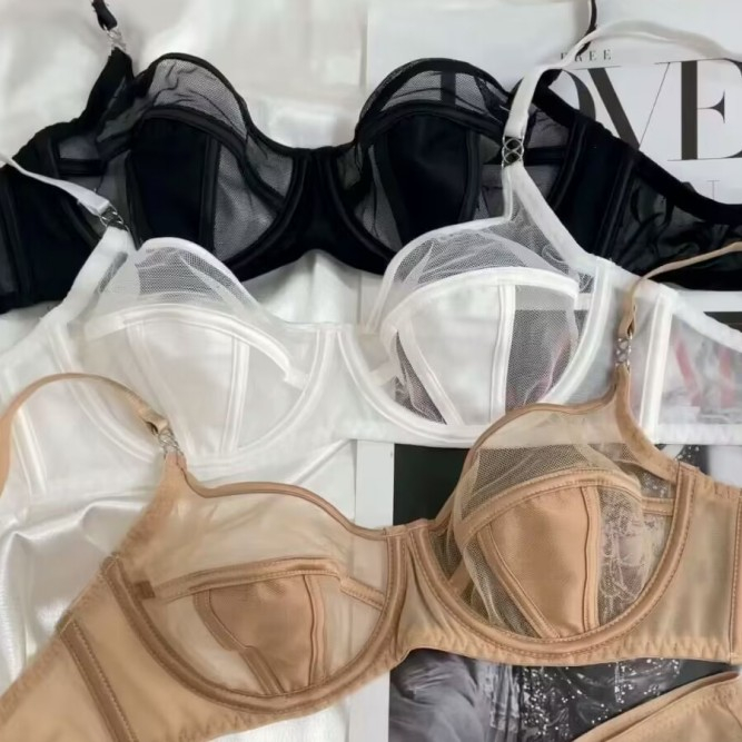 Hot Sale Sexy Girl Soft Lace Bra Women's Steel Ring Push Up Underwear ...