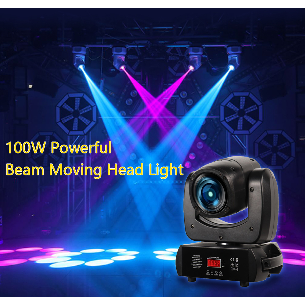 Dj Light Mini 100W Led Beam Moving Head 8Prism 8Colors 8Patterns DMX ...