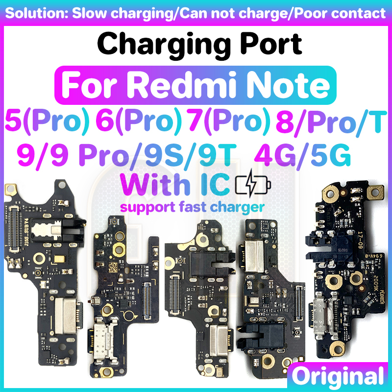 USB Charging charger port board for Xiaomi Redmi Note 5 6 7 8 8T 9 9S ...