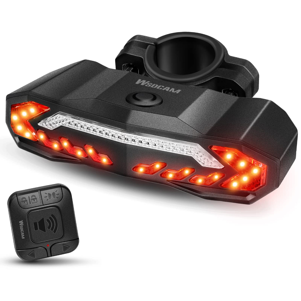 Smart Anti-Theft Bike Brake Sensor Tail Light Bicycle Alarm with Turn ...
