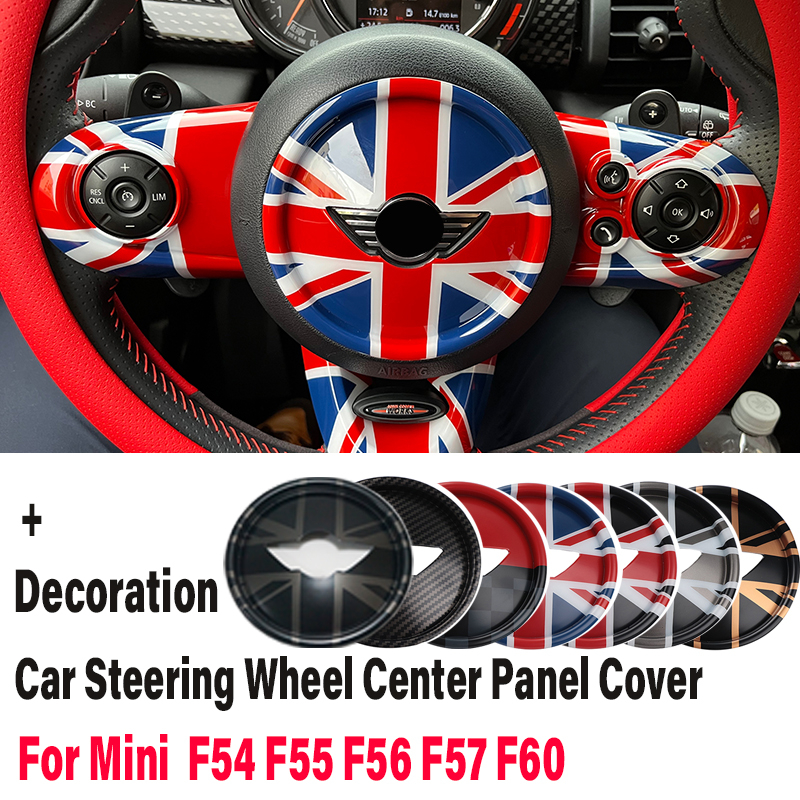 Car Steering Wheel Center Sticker Cover For MINI One Cooper S JCW ...