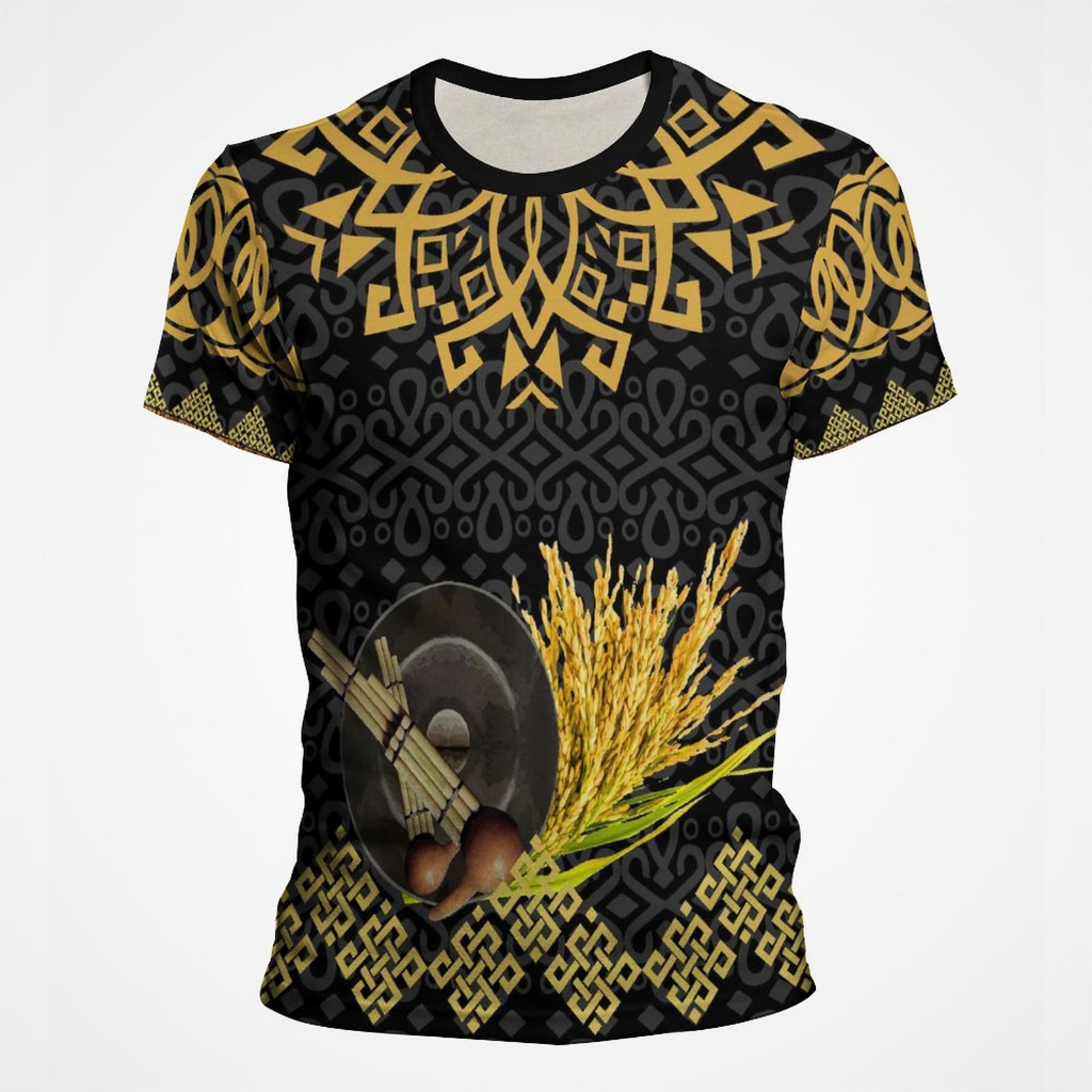 [] T-shirt Kaamatan (Sunduvan Kaamatan) Jersey Corak Etnik Borneo Round ...