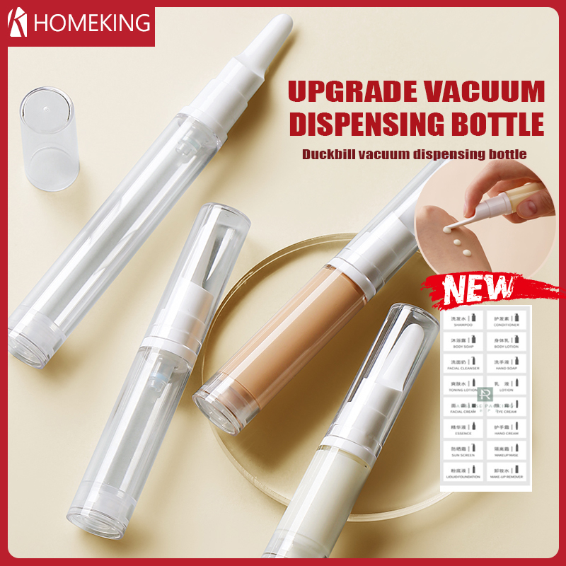 NEW 15/10/5ml Portable Travel Bottle Clear Foundation Dispenser Bottle ...