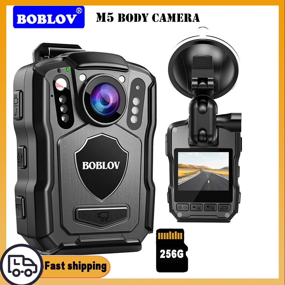 BOBLOV M5 Police Body Camera GPS Enabled &1440P Body Mounted Cam 64G ...