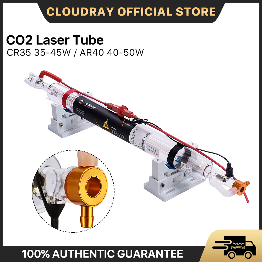 Cloudray 35-45W Co2 Metal Glass Laser Tube 720MM 40W Glass Laser Lamp for CO2 Laser Engraving ...