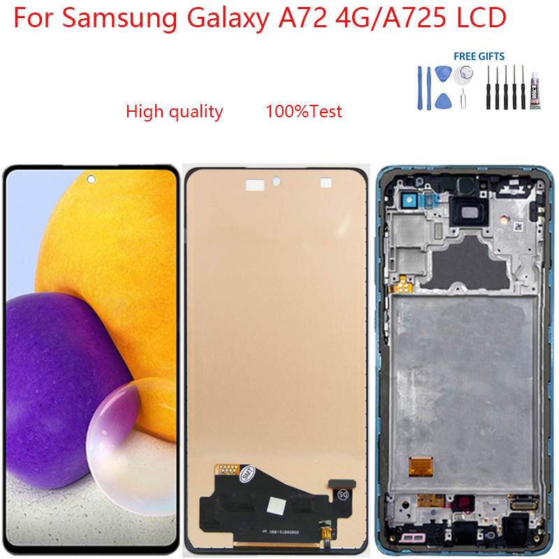 For Samsung Galaxy A72 4G/A725 LCD Display Assembly Touch Screen Digitizer Display Replacement ...