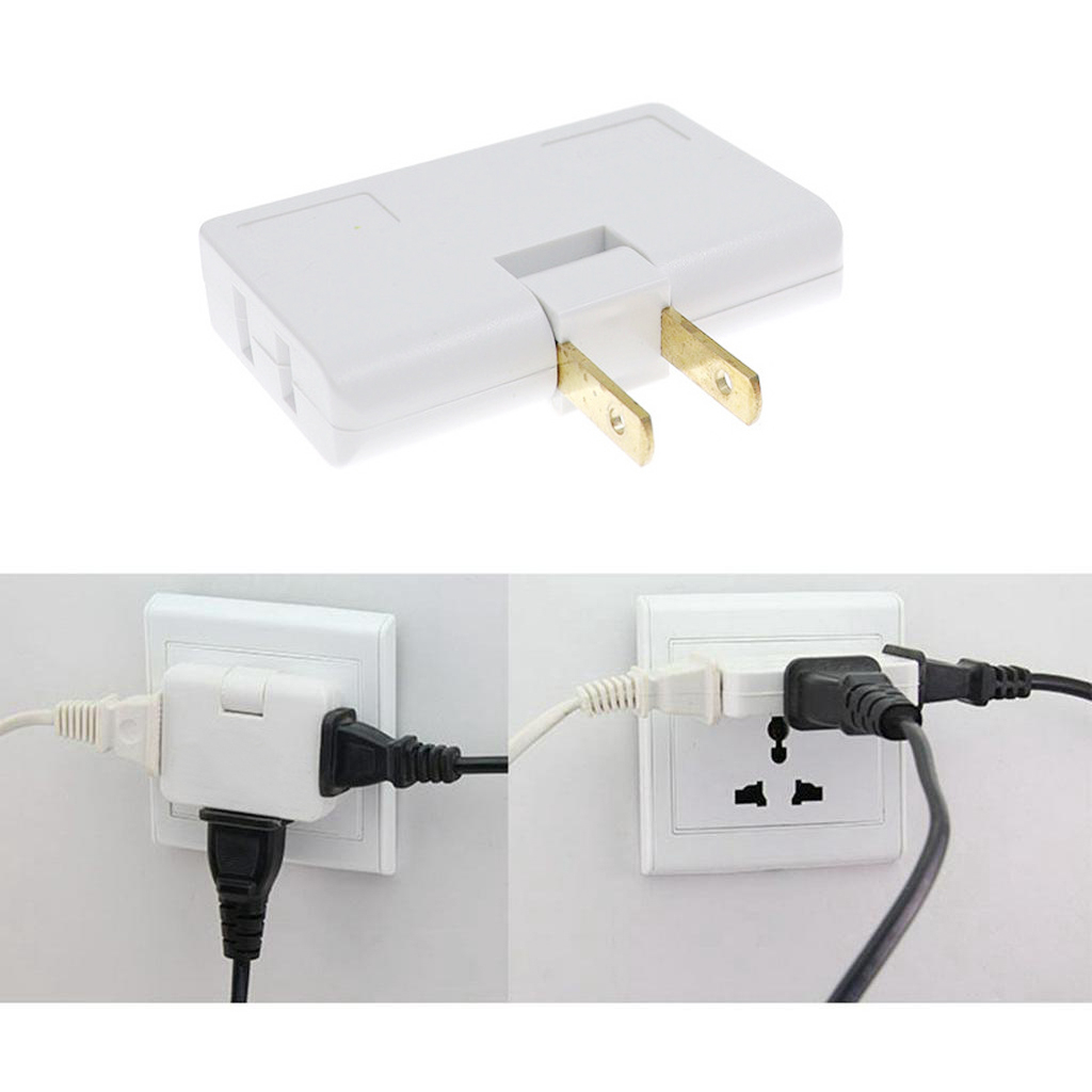 US Mini One-To-Three Converter Split Plug Rotating 180 degree Expansion ...