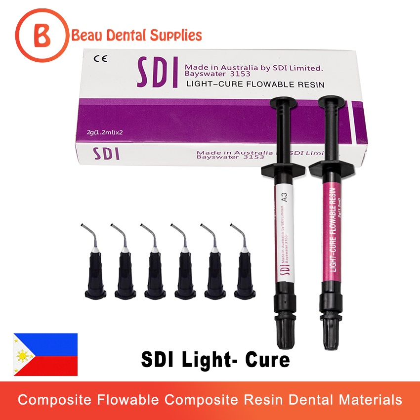 2PCS/BOX Set Dental SDI Light Cure Flowable Composite Resin Flow Curing ...